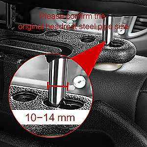 ihreesy Car Rear Seat Coat Hanger,Multifunction Folding Headrest Clothes Hanger Distance Between 115mm-120mm Hanger Hook Organizer Holder,Black