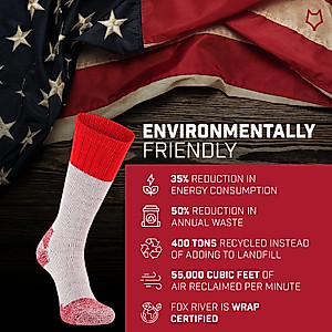 FoxRiver womens Wick Dry Outlander Heavyweight Boot & Field Mid-calf hiking socks, Grey, Large US