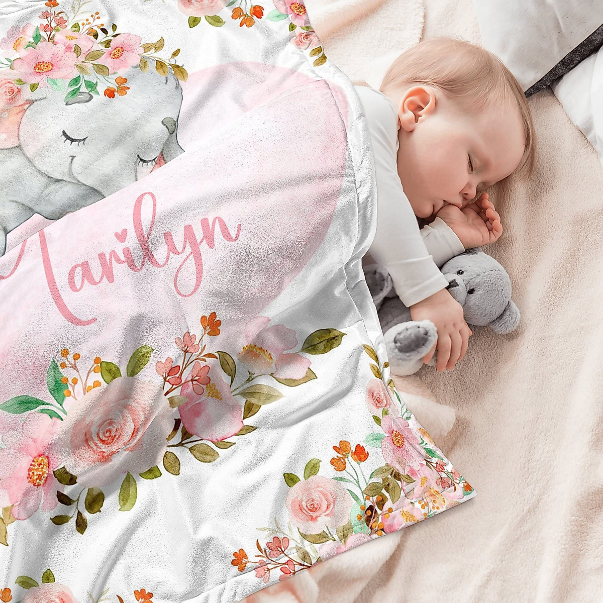 Personalized Baby Blanket for Girls Boys, Custom Baby Blanket with Name, Super Soft Personalized Gifts Blanket for Kids, Personalized Name Blanket for Birthday, Party, Valentine's Day