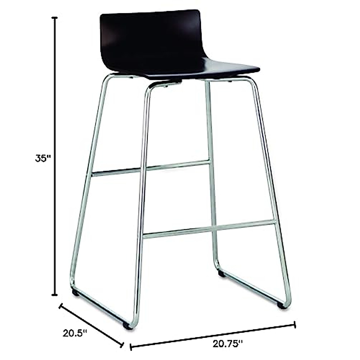 Safco Products 4299ES Bosk Bentwood Bar Stool, Espresso