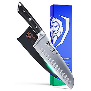 Dalstrong Santoku Knife - 7 inch - Gladiator Series ELITE - High Carbon German Steel - Sheath Included - Razor Sharp Kitchen Knife - Asian Vegetable Knife - NSF Certified