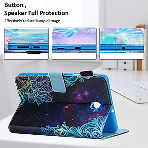 Galaxy Tab A 8.0 2018 Case, SM-T387 Case, Dteck Slim Premium Leather Folio Stand Cover with Card Holder/Photo Slot for Samsung Galaxy Tab A 8 inch 2018 Release T387 Tablet, Galaxy Flower