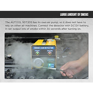 Smoke Leak Detector, 2 Mode Automotive Fuel Leakage Diagnostic Tester,Conduit Pipe System Leakage Tester,EVAP Leak Detector for 12V Vehicles