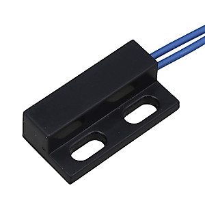 Bstinay AC110-220V Door Window Reed Switch Black Normally Open Magnetic Door Contacts Switch