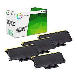 TCT Premium Compatible Toner Cartridge Replacement for Brother TN-570 TN570 Black High Yield Works with Brother DCP-8040 8045 HL-5140 5150 5170 MFC-8120 8220 8440 8640 Printers (7,000 Pages) - 4 Pack