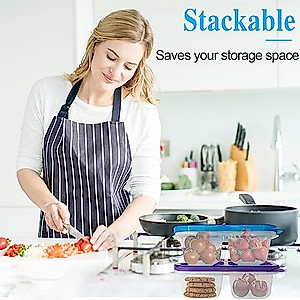 Gddochn 10 Pack Snack Bento Boxes,4-Compartment Lunch Containers,Reusable Food container with Lid for Travel,School,Work,Kids Adults