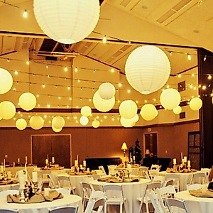 Novelty Place 6 inch White Paper Lanterns (Pack of 10) - Great Chinese/Japanese Home, Party & Wedding Decorations