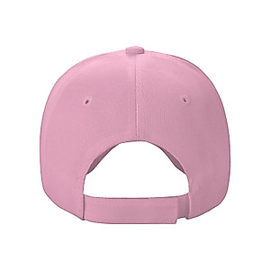 LICIAS Jelly Music and Roll Baseball Cap Hip Hop Athletic Curved Brim Baseball Hat Cap Dad Hats for Men Women Pink