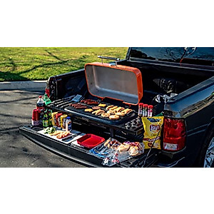 Everdure FURNACE 3-Burner Gas Grill, Liquid Propane Portable BBQ Grill with Die-Cast Aluminum Body and Fast-Ignition Technology, 466 Square Inches of Grilling Surface, Adjustable Height, Orange