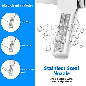 Remote Controlled Electric Bidet Seat for Elongated Toilets, Featuring Electronic Heated Seat, Multiple Spray Modes, Warm Air Dryer, and Adjustable Stainless-Steel Nozzle