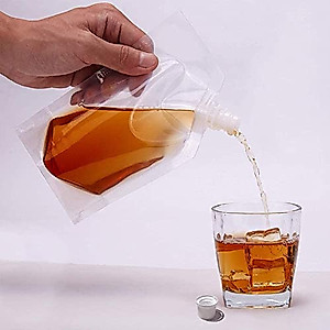 Plastic Flasks, Drink Pouches For Reusable, Plastic Flask Cruise kit For Juice,water,milk, Anywhere,4×32oz 3×16oz 3×8oz,1×Funnel