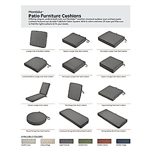 Classic Accessories Montlake FadeSafe Water-Resistant 21x25x5 Inch Rectangle Outdoor Seat Cushion Slip Cover, Patio Furniture Chair Cushion Cover, Light Charcoal Grey, Patio Furniture Cushion Covers