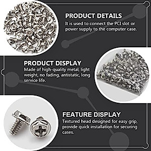 OSALADI Computer Supply 100 PCS Computer Power Supply Screw Computer Accessory Accessories Computer Part Screw for PCI Slot Chassis hot dip Galvanized Various Screw Computer Case Fastener