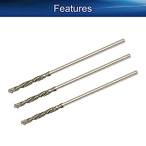 Bettomshin 1.2mm Diamond Twist Drill Bits High Speed Steel HSS for Glass Sea Shells Stone Tiles 10Pcs