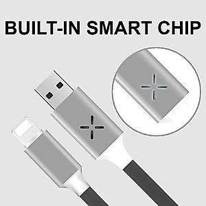 WSGP Voice Control Light Up iPhone Compatible Charging Cable, 3.3ft Fast Charing High Speed Data Sync Transfer Cord, fit for iPhone 13/13 Pro Max 12 Pro Max 12 11 X XS XR iPad, AirPods Pro (Black)