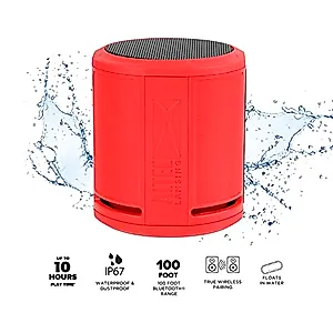 Altec Lansing HydraOrbit - Waterproof Bluetooth Speaker, Lightweight & Portable Speaker for Travel & Outdoor Use, Red