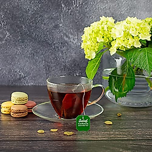 Sadaf Cardamom Tea Bags | Special Blend Cardamom Ceylon Black Tea | Quicktea Product harvested in Sri Lanka | 100 bags (Pack of 1)