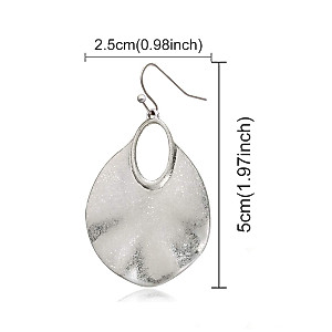 Dangle Earrings Handmade Earrings for Women Boho Bohemian Leaf Earrings Silver