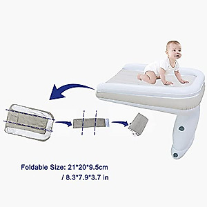 GEMGO Inflatable Airplane Bed for Toddler Travel Baby Travel Airplane Bed | Inflatable Toddler Travel Bed | Infant Airplane Bed | Fits Most Airplane Economy Seats for Convenient Toddler Travel