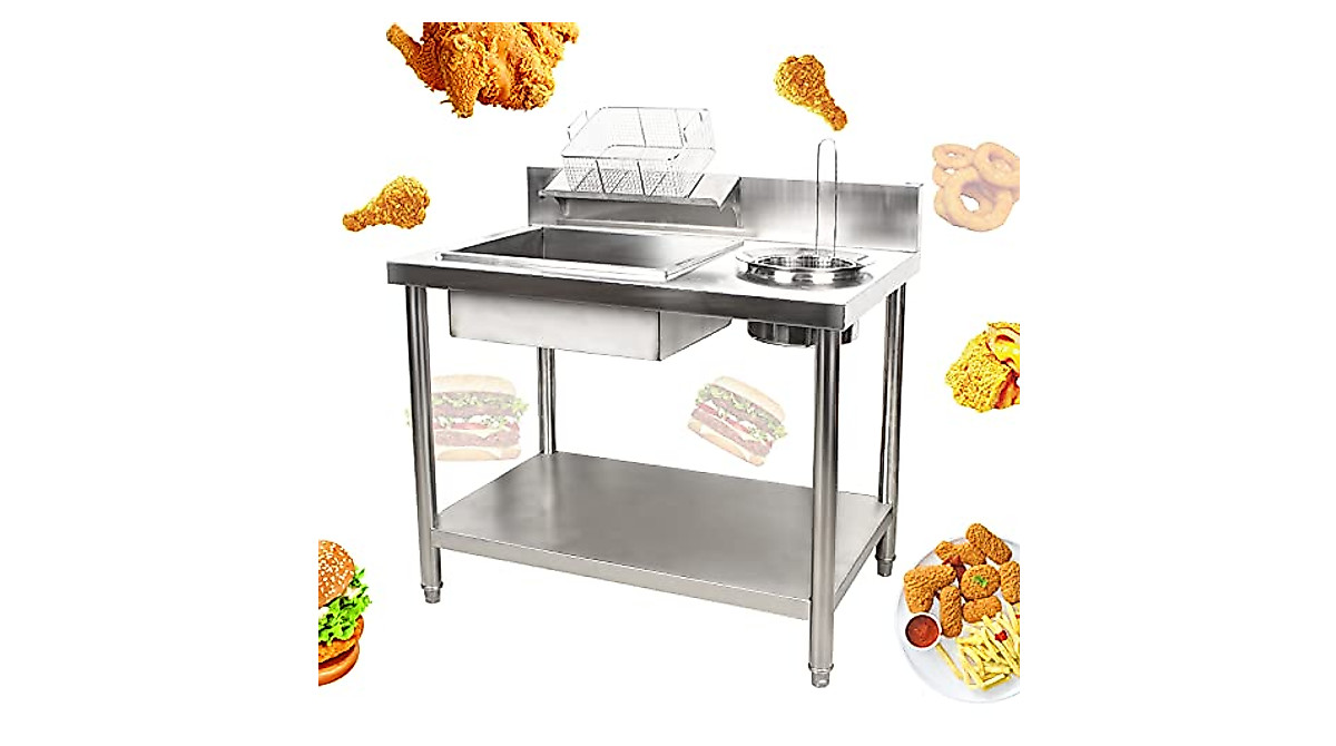 KOLHGNSE Breading Table for Fried Foods - Durable & Hygienic