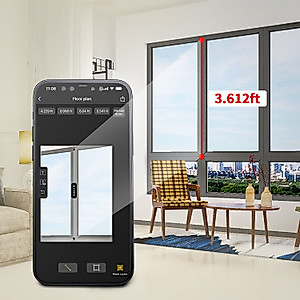 Laser Measurement Tool with Phone App, Real Time Data Sharing+Floor Plan Mapping Laser Tape Measure, 229 Ft Laser Measure, ±1/16 inch Accuracy, Ft/in/Ft+in/M Unit Switch and 6 Modes of the Measurement