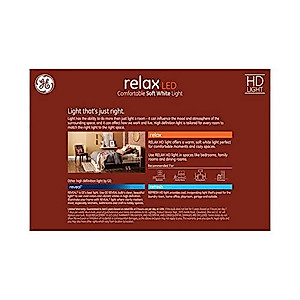 GE Relax 8-Pack 60 W Equivalent Dimmable Soft White A19 LED Light Fixture Light Bulbs
