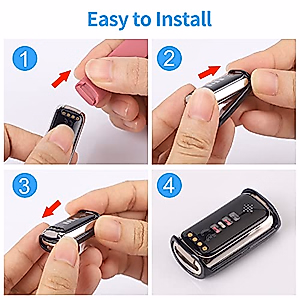 CAVN 4-Pack Screen Protector Case Compatible with Fitbit Luxe, TPU Protective Screen Cover Saver Bumper for Luxe Smartwatch Replacement Accessories (Black/Clear/Silver/Rose Gold)