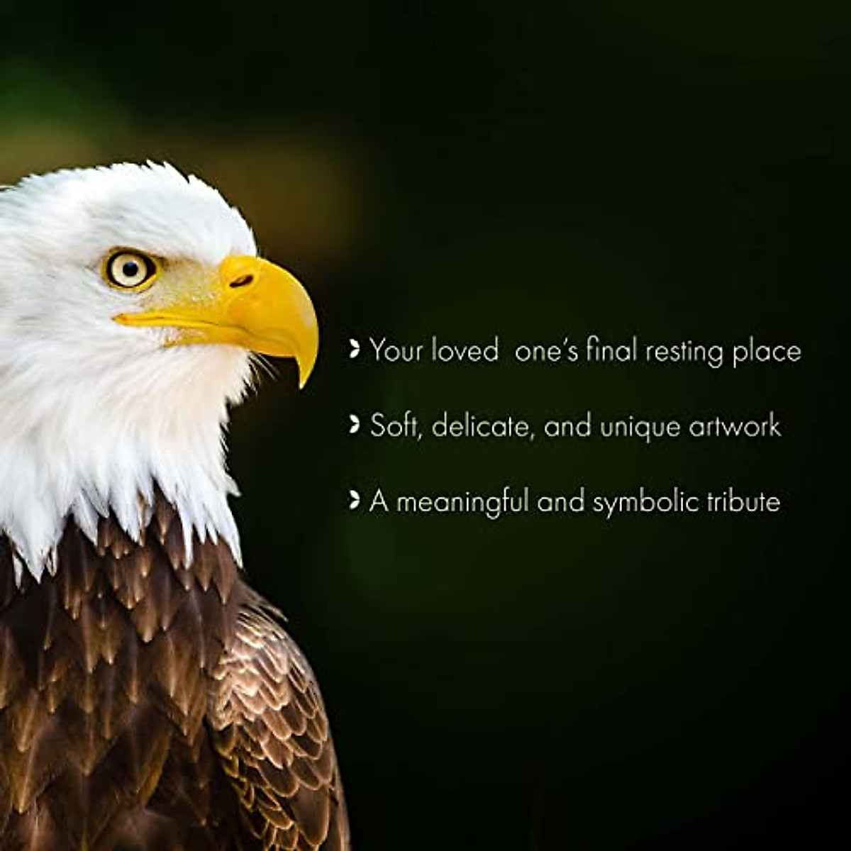 Eagle Cremation Urn - Urns for Ashes Adult Male for Funeral, Burial, or Niche Cremation Urns for Adult Ashes - American Eagle Urns for Human Ashes Large, XL or Keepsakes