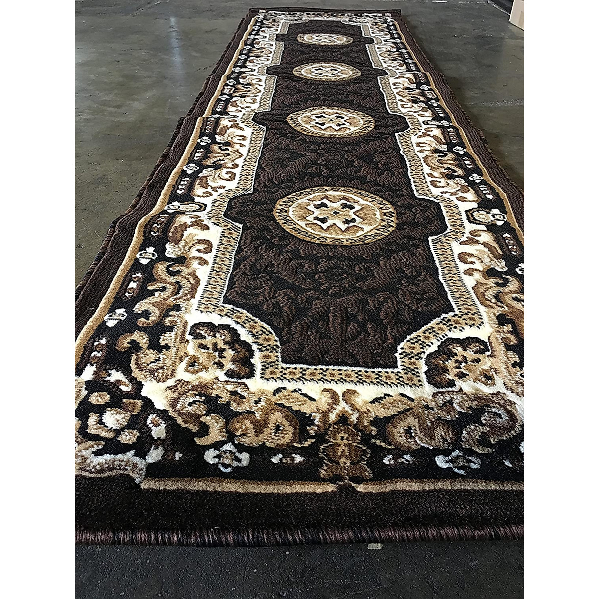 YHSF Traditional Floral Area Rug - Rugs for Living Room, Bedroom, Entryway, Dining Room, Kitchen Rugs Non Slip Washable Carpet Rug - Easy Clean Colorful Flower Rug - Black, 2 ft x 7 ft