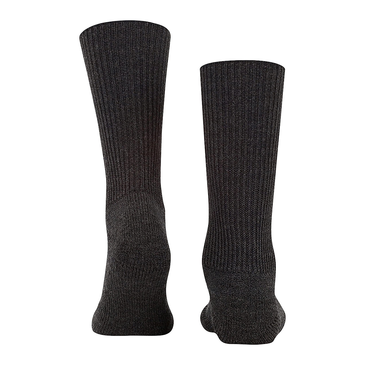 FALKE Unisex Walkie Ergo Socks, Crew Length, Thick Sole, Hiking Sock, Breathable, Moisture-Wicking, Merino Wool, Grey (Anthracite Melange 3080), 9-10, 1 Pair