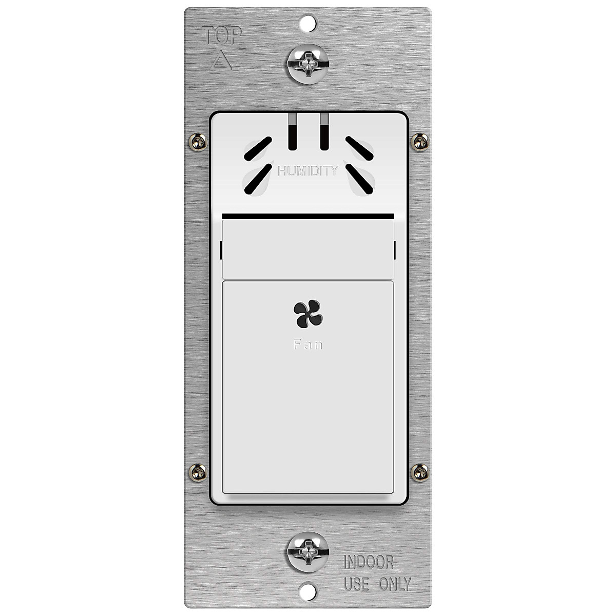 TOPGREENER Humidity Sensor Switch for Ventilation Fan, Air Moisture Detection, Bathroom Fan Automated Control, Adjustable Timing, Neutral Wire Required, UL Listed, TDHS5-N, White