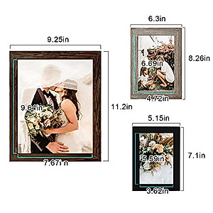 LUCKYLIFE Gallery Wall Frame Set, Picture Frames Collage 10-Pack for Wall or Tabletop with 8x10 5x7 4x6 Frames in 3 Different Finishes