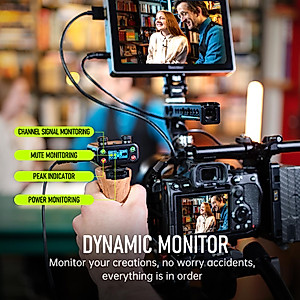 Xvive U5T2 Wireless Lavalier Microphone System for DSLR Cameras, Camcorders,with 2.4Ghz Dual-Channel, Noise Reduction, Mute,Hold Switch