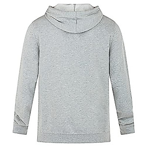 Hurley Men's One and Only Solid Summer Hoodie, Dark Grey Heather, Large