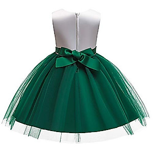 Flower Girl Dress Party Pageant Baptism Christening Ball Gown Dresses Toddler Wedding Bridesmaid Easter Christmas Lace Tutu Dress 4T 5T Green 120