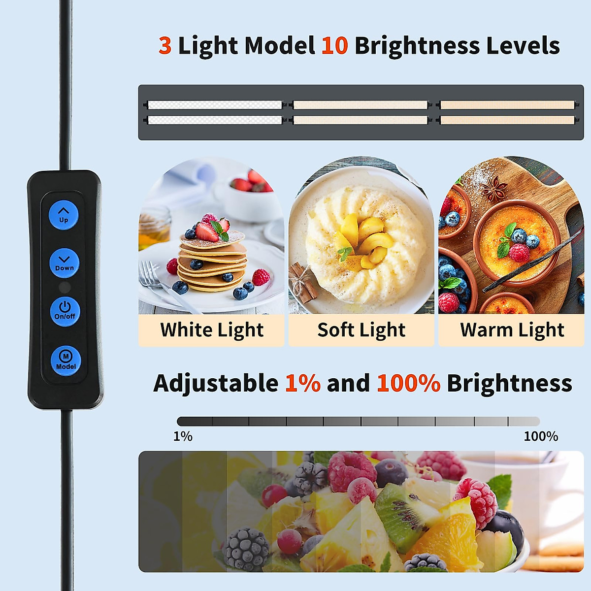 32"x32" Photo Studio Light Box for Photography, 3 Color 10-Level Adjustable Photo Box with Soft Light Cloth 32 inch Professional Photo Background Shooting Tents White Light, Soft Light, Warm Light