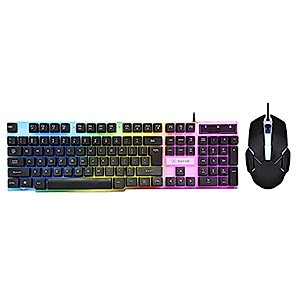 CNGY Keyboards Keyboard& Mouse USB 180 Keys Backlight Mechanical Wired Gaming Keyboard Mouse Set For PC