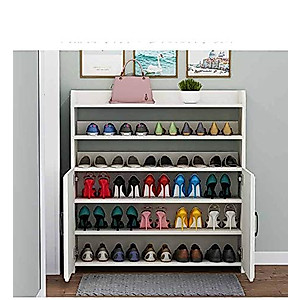ANMMBER Shoe Rack Shelf Console Cabinet Simple Multi-Layer Large Capacity Shoe Cabinet Storage Cabinet Wooden Shoes (Color : D)