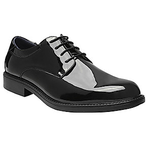Bruno Marc Men's Downing-02 Black Pat Leather Lined Dress Oxford Shoes Classic Lace Up Formal Size 15 M US