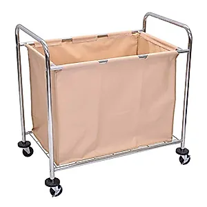 Luxor HL14 Laundry Cart With Steel Frame and Canvas