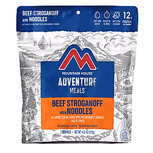 Mountain House Classic Spaghetti with Meat Sauce | Freeze Dried Survival & Emergency Food | #10 Can & Beef Stroganoff with Noodles | Freeze Dried Backpacking & Camping Food | 2 Servings
