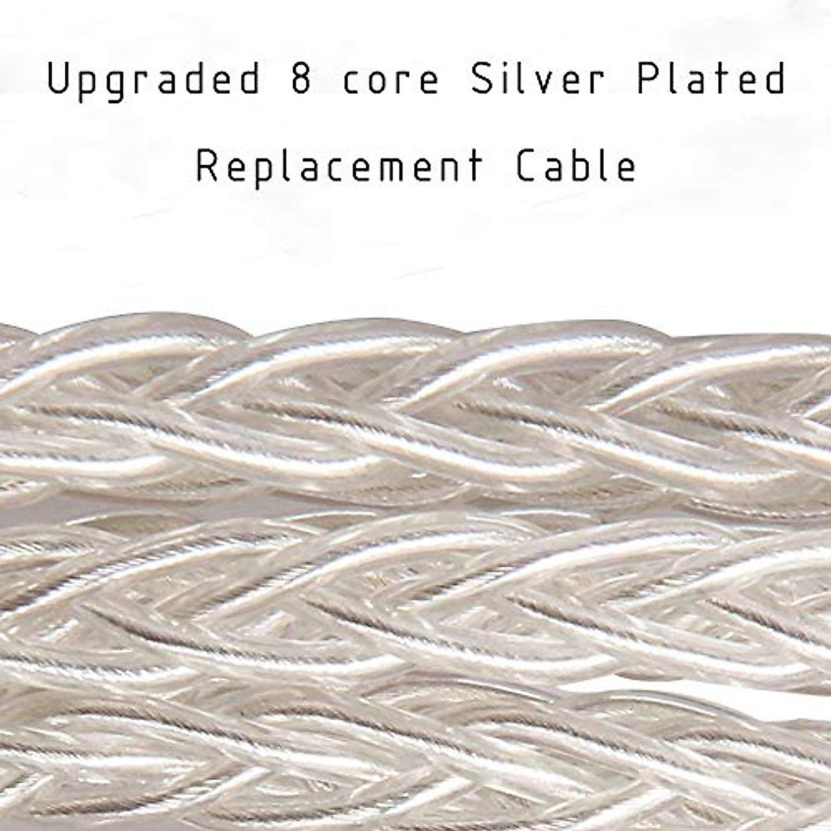 FEDAI Audio Earphone Cable 8 Core Silver Plated Replacement Cable, MMCX Cable Detachable Earphone Cable Replacement Earphone Wire for Shure 846 535 215 315 425 MAGAOSI K5 LZA4 A5 (3.5mm, MMCX)