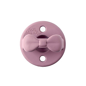 Itzy Ritzy Silicone Pacifiers for Newborn - Sweetie Soother Pacifiers Feature Collapsible Handle & Two Air Holes for Added Safety; for Ages Newborn and Up, Set of 2 in Orchid & Lilac