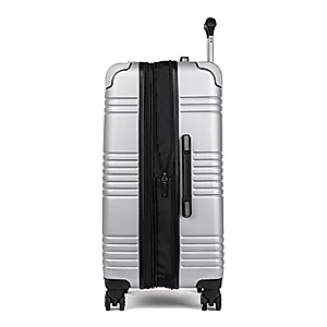 Travelpro Roundtrip Hardside Expandable Luggage, TSA Lock, 8 Spinner Wheels, Hard Shell Polycarbonate Suitcase, Silver, 2-Piece Set (21/25)