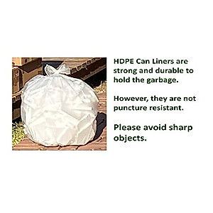 TYPLASTICS 33 Gallon Clear Trash Can Liners - 33" x 40" - HD Garbage Bags - Case of 500