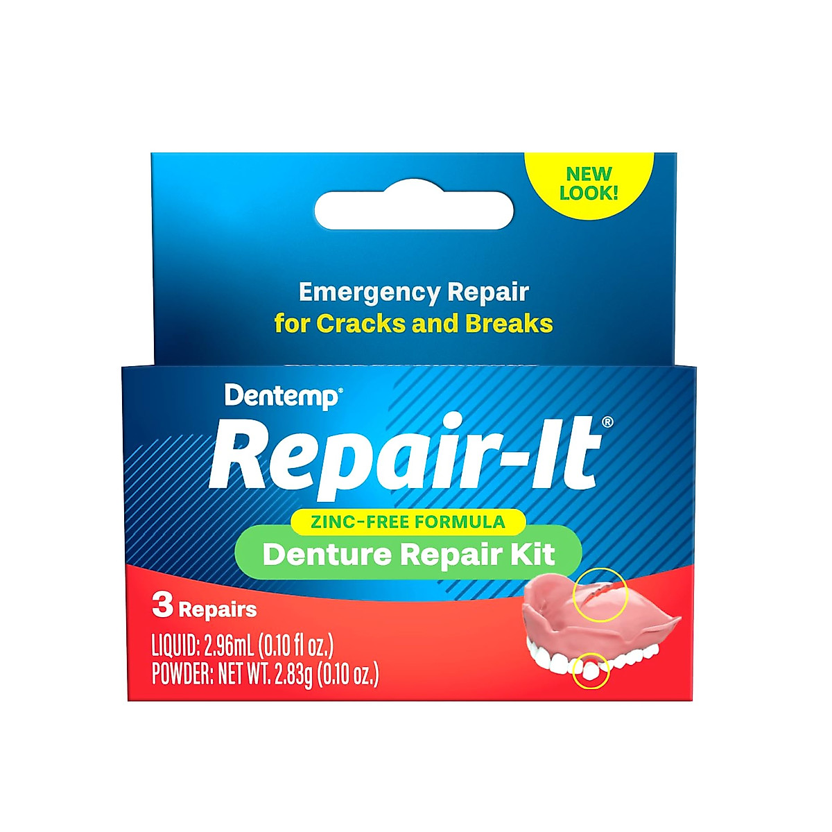 Dentemp Repair Kit - Repair-It Advanced Formula Denture Repair Kit - Denture Repair Kit Repairs Broken Dentures - Denture Repair to Mend Cracks & Replace Loose Teeth…