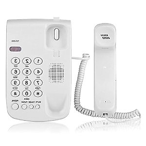 Corded Phone Desktop Fixed Telephone Wall Mountable Landline Phone for Redial/Pause/Flash/Hold Tone Adjustable Desk Phone Fixed Telephone TCF2000 Business Office Telephones House Hold Guest Room