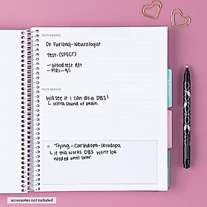 Erin Condren 7" x 9" Spiral Coiled Notebook - Medical Treatment Planner - Prompted Notebook - Features Tabbed Sections, Surgery Prep, Questions for Doctors, 160 Pages, 80 Sheets