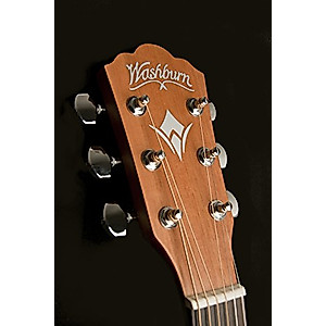 Washburn Harvest 6 String Acoustic-Electric Guitar, Right, Natural (WD7SCE-A)