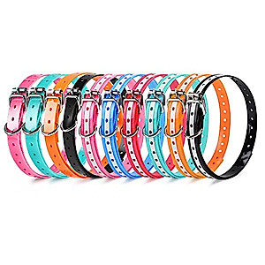 LuckinPET Waterproof Dog Collar Replacement Strap for Shock Collar and Fence Easy Clean Odorless Dog Collar Metal Buckle 3/4 Inch Adjustable Size Durable Anti-Odor TPU Dog Collar